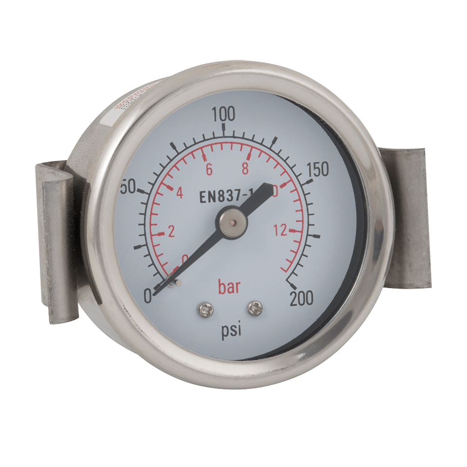 Panel Mount, Stainless Steel Case, Centre Back Connection - Pirtek